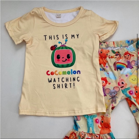 Matching Sets | Cocomelon Yellow Cute Flare Pants With Top | Poshmark